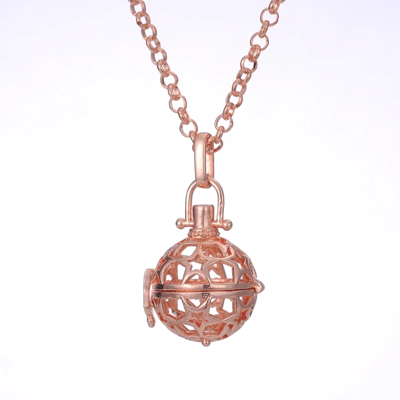 Wanita Kalung Liontin Prenatal Sihir Jam Dinding Bead Pendant Hollow ...