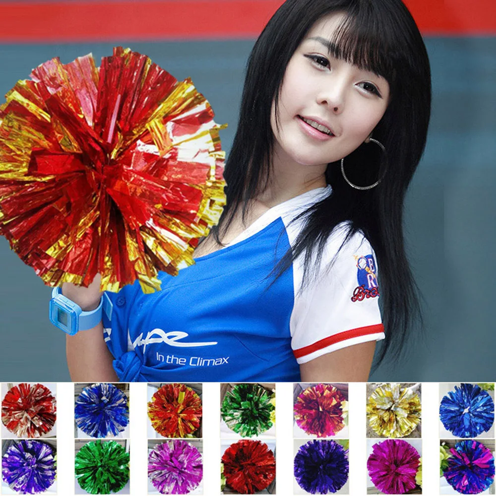 1pair Cheerleading Pompoms Cheerleader Pom Poms Waver Fancy Dress