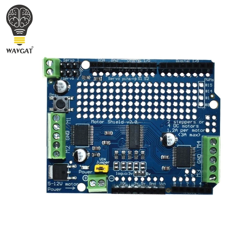 Generic Official IIC I2C TB6612 Mosfet Stepper Motor PCA9685 PWM Servo Driver Shield V2 For ...