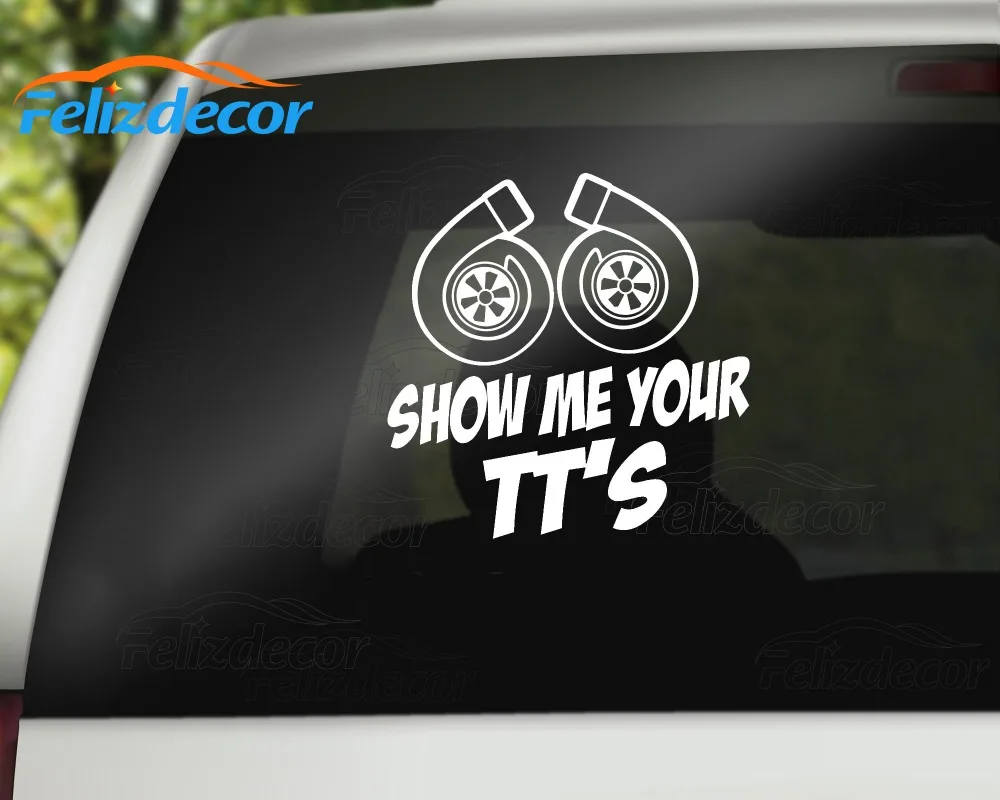 Funny Jdm Show Me Your Turbo Boost Vinyl Car Stickers Bumper Art Words