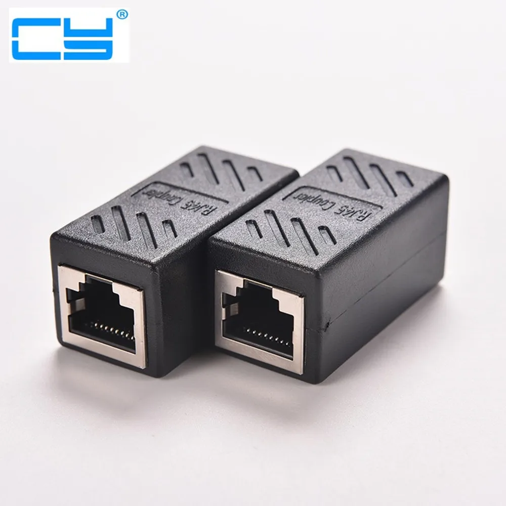 5 Pcs Preto Extensor Acoplador Femea Para Femea Conector Do Adaptador ...