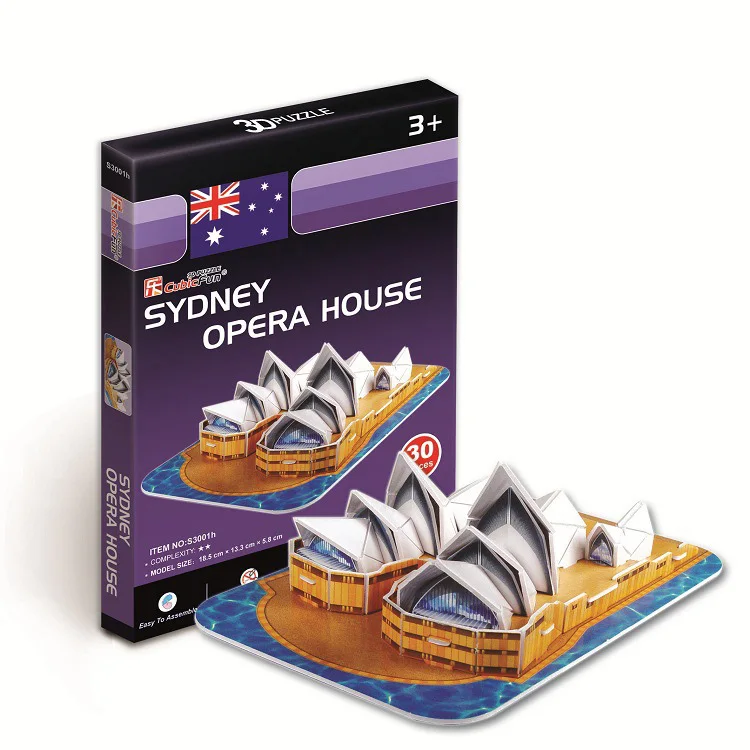 DIY 3d Puzzle Paper Dimensional Model Assembled Brain Teaser Learning ...