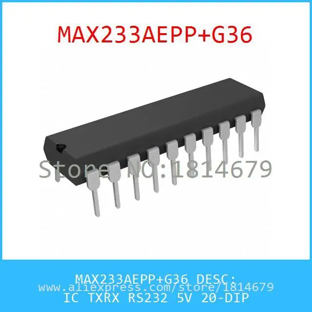 1PCS/lot MAX233AEPP IC TXRX RS232 5V 20 DIP 233 MAX233 233A|rs232 smart ...