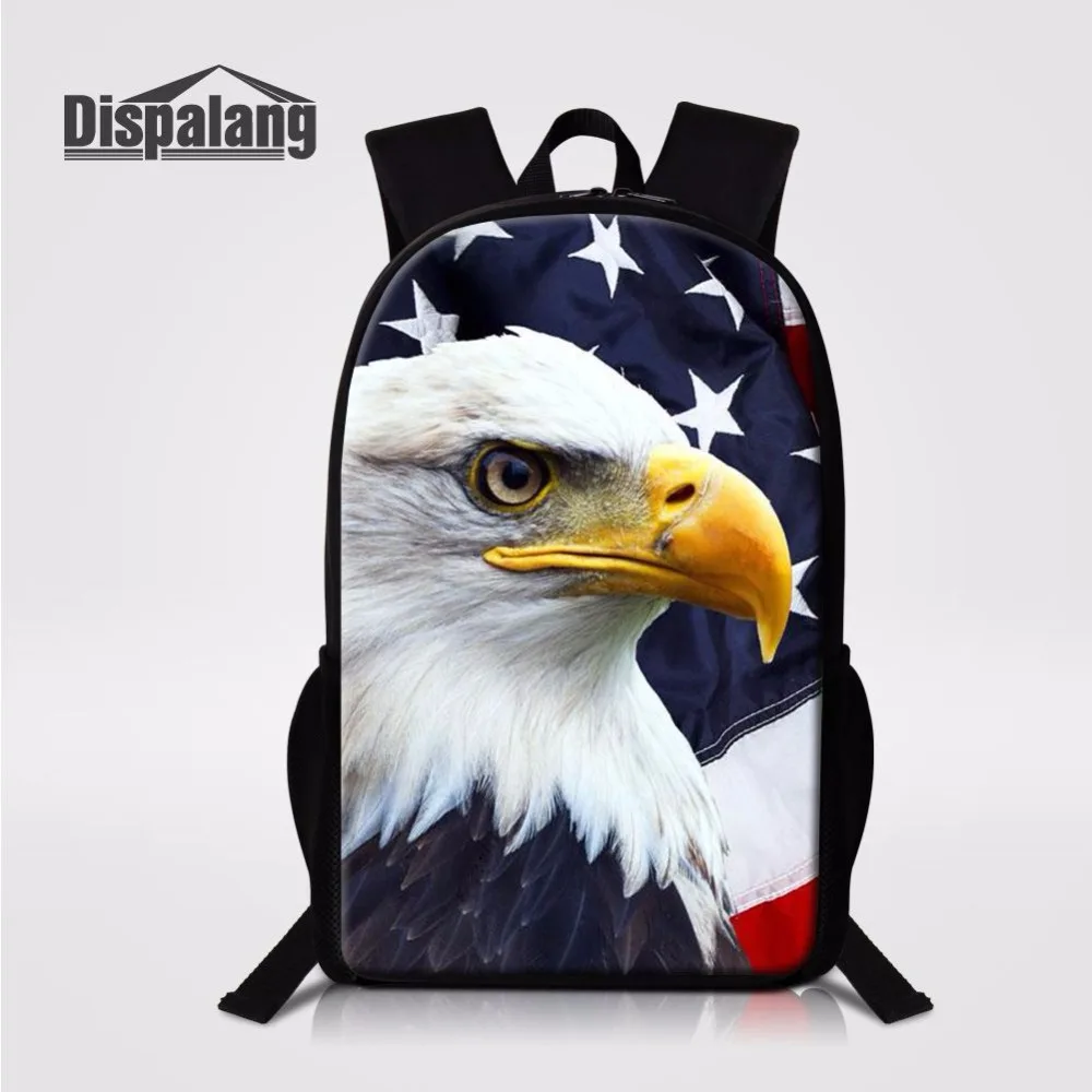 Dispalang American Bald Eagle Vulture Print School Backpack For Boys ...
