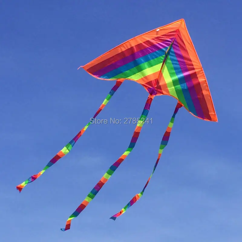 47 inch triangle colorful kite Outdoor fun Sports Children's toys detla ...