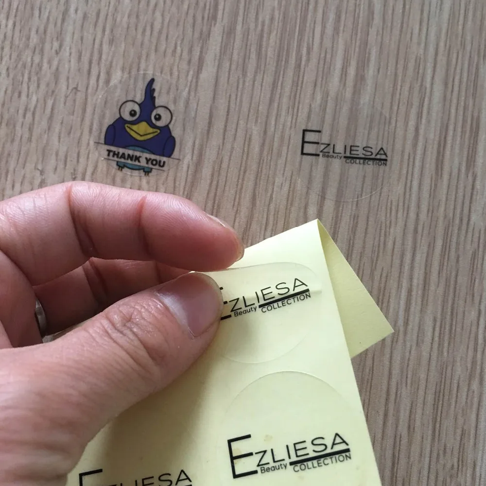 Custom Clear PVC Stickers With Your Logo For Packing And Wedding ...