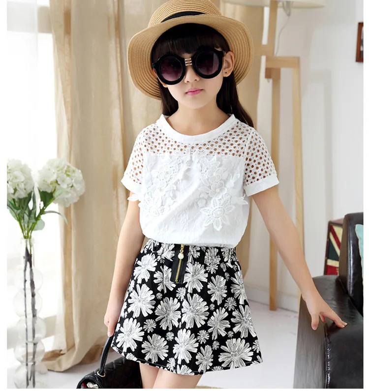 Infant Baby Girl Clothing Sets 2018 Summer Cotton Baby Tops Skirt 2 ...