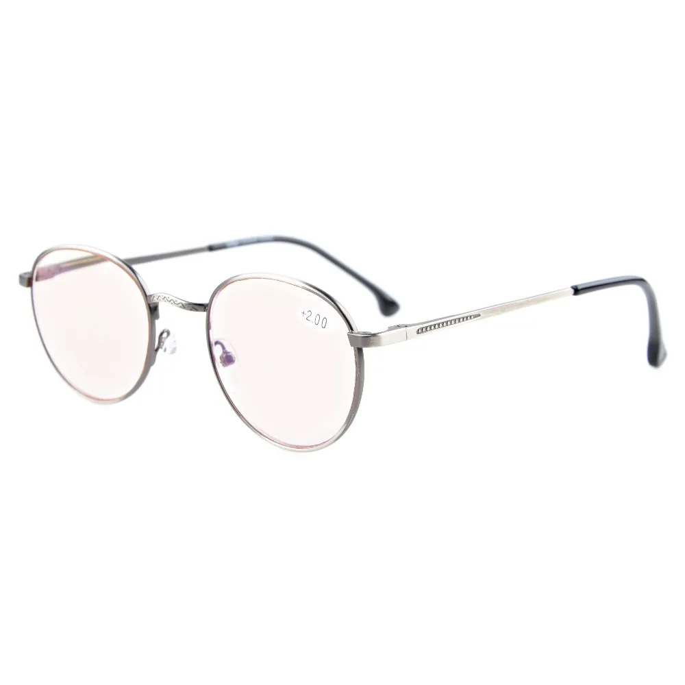 Cg1620 Eyekepper Oval Round Amber Tinted Lenses Computer Glasses Quality Spring Hinges Anti