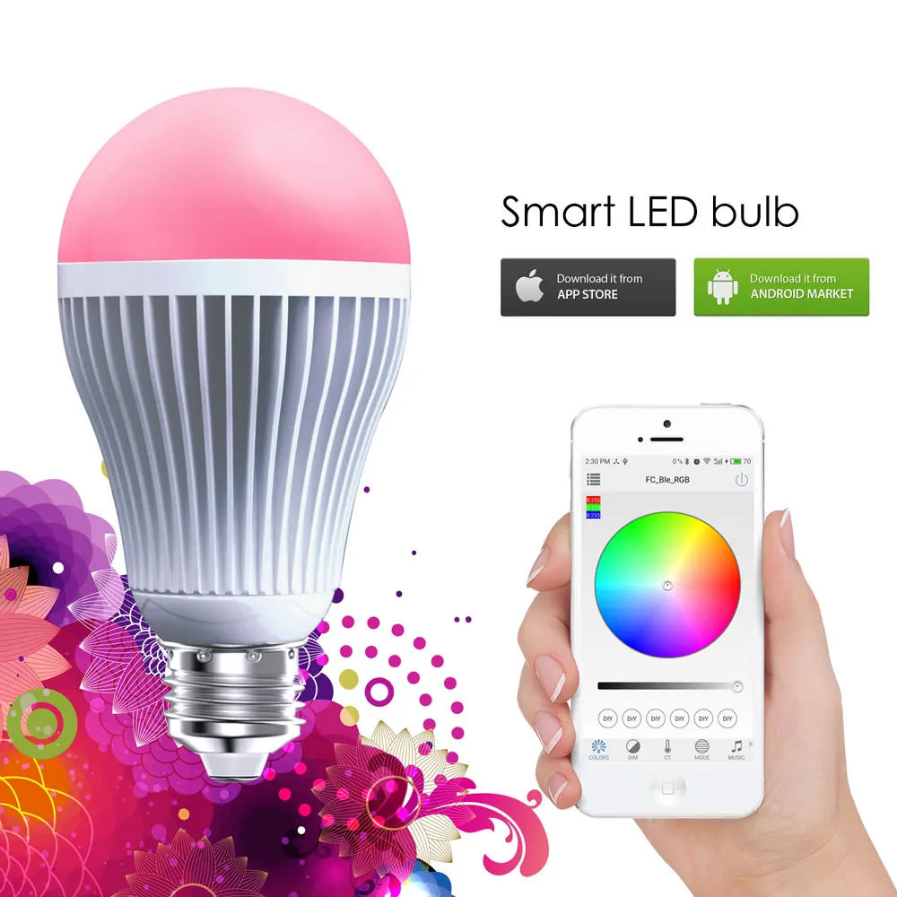 Aliexpress.com : Buy Bluetooth LED Bulb AC85 240V 9W RGBW LED Light ...