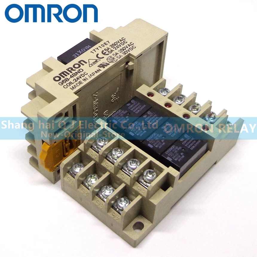 OMRON RELAY G6B 4BND 24VDC Contains 4 G6B 1114P FD US P6B 24VDC Brand ...