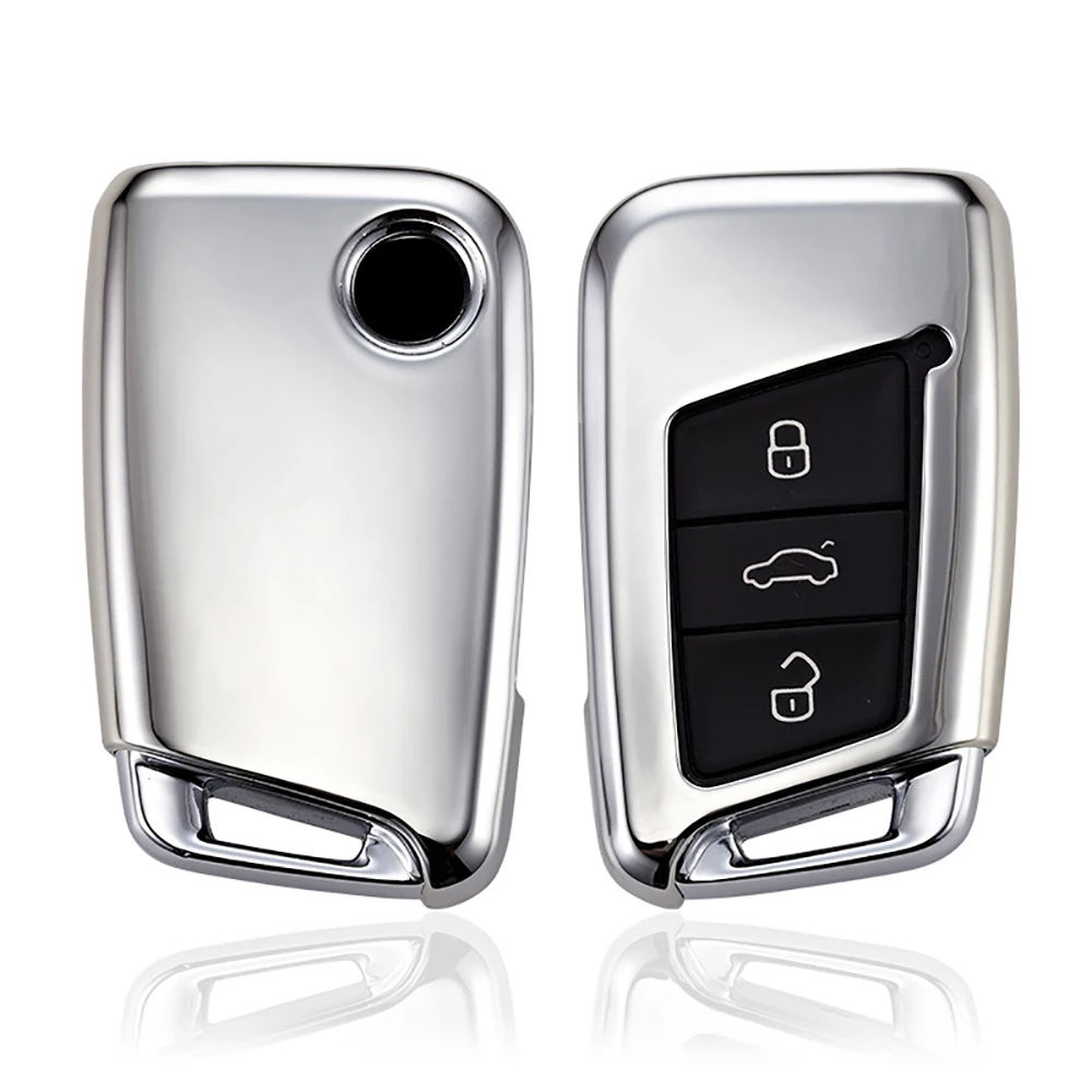 TPU Protection Car Key Case Auto Remote Key Cover Shell For Volkswagen ...