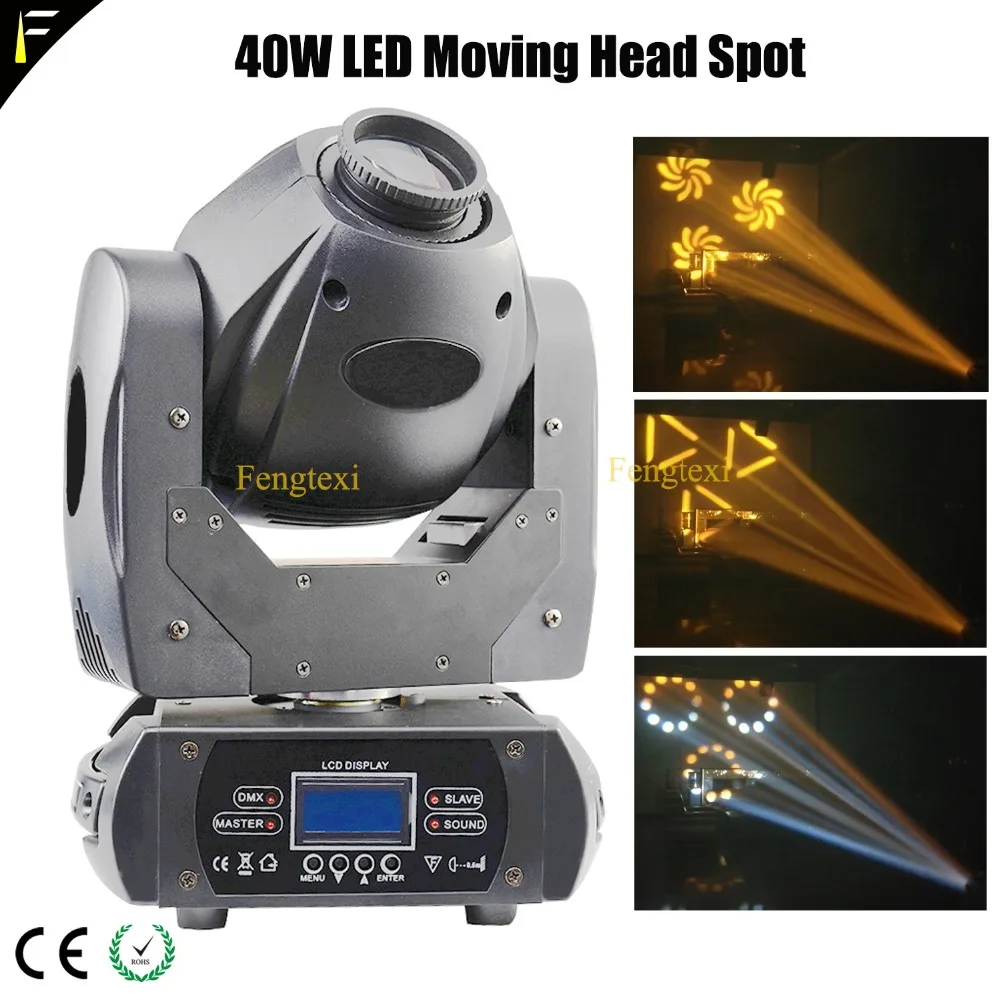 2units/lot LED 40W Gobo Spot Moving Head Spot Light Equipment 6800K ...