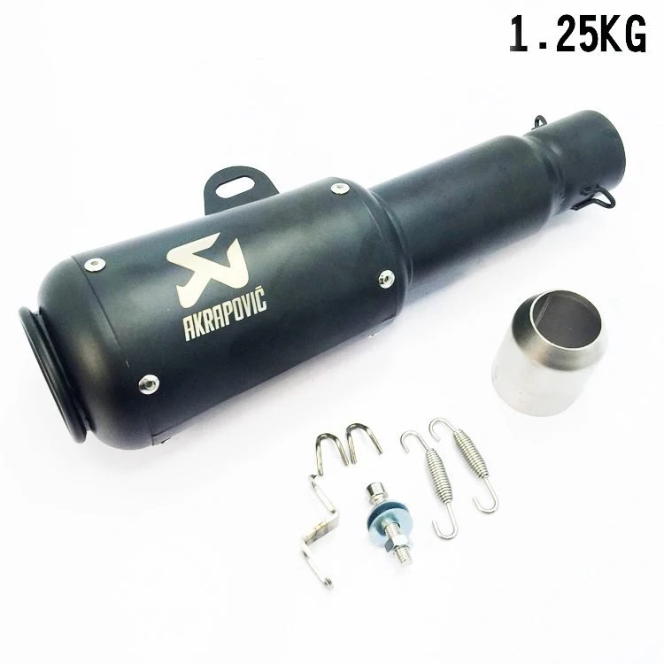 Universal 51mm Motorcycle Motocross Scooter Akrapovic Exhaust Pipe ...