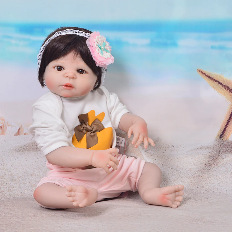 KEIUMI Full Body Silicone 23 Inch Reborn Baby Girl For kids Playmates ...