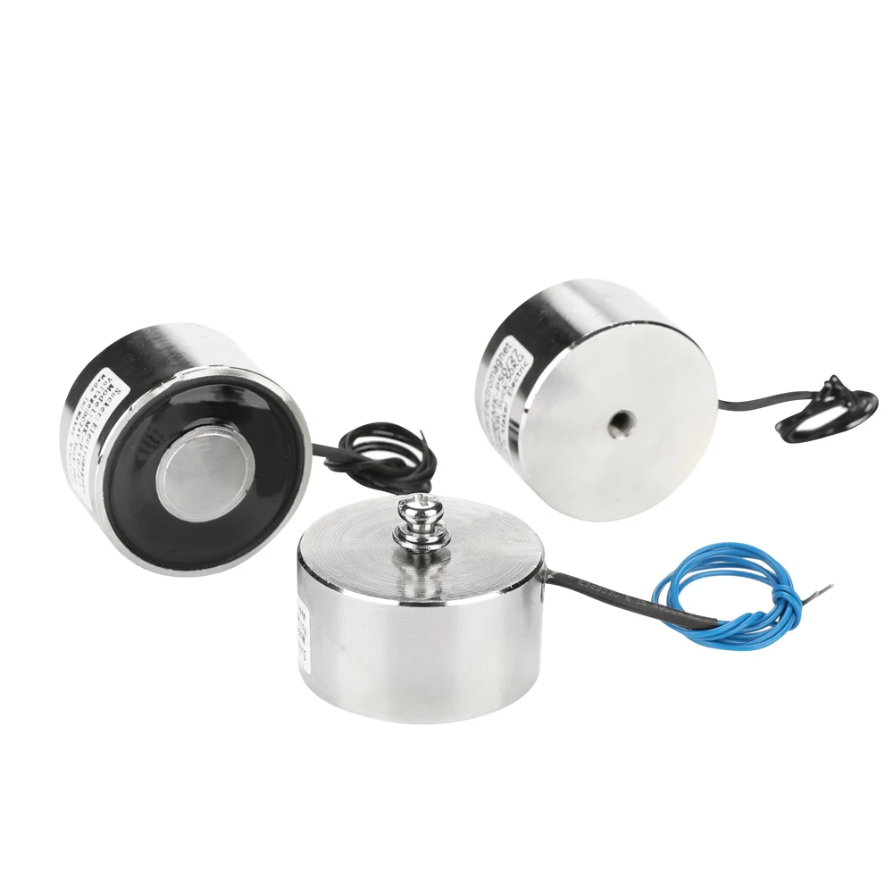 50/27 Holding Electric Magnet Lifting 50KG/500N Solenoid Sucker ...