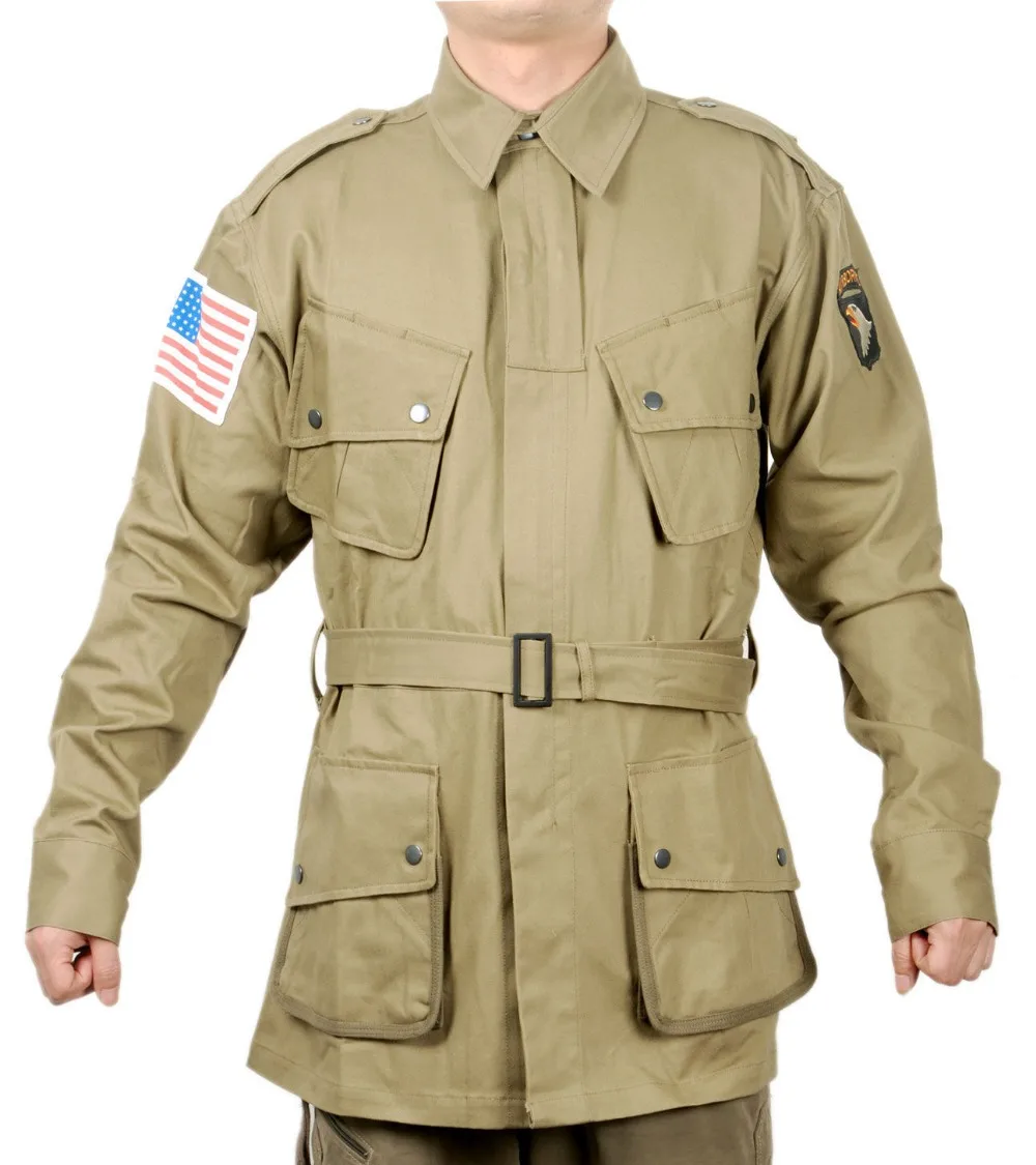 WWII US Army M1942 M42 Airborne Paratrooper Uniform Jumpsuit Jacket ...