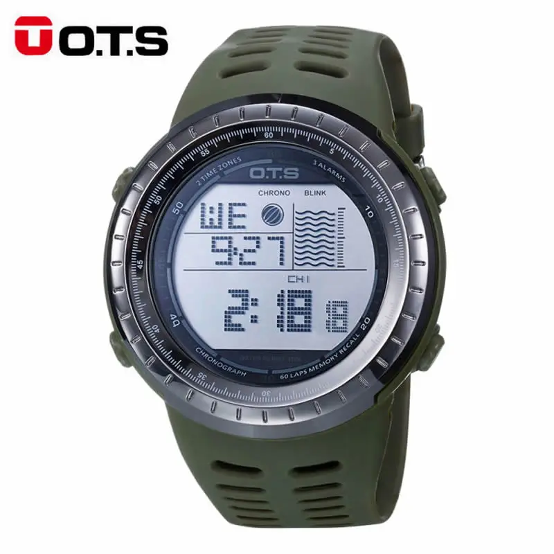 Marca OTS los hombres relojes deportivos militares de 50 M LED ...