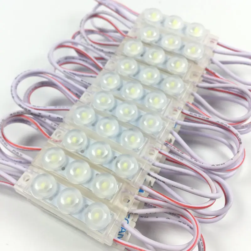20pcs Led Module 2835 3leds With Lens Super Bright Ip65 Waterproof Led ...