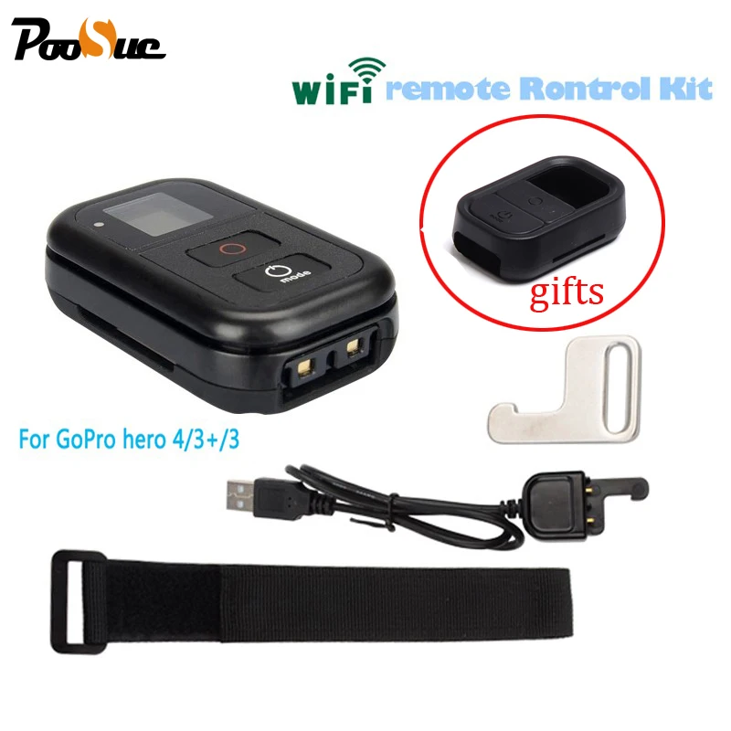 Controle remoto para gopro hero 8 7 5/6 4 go pro 3 + capa|remote ...