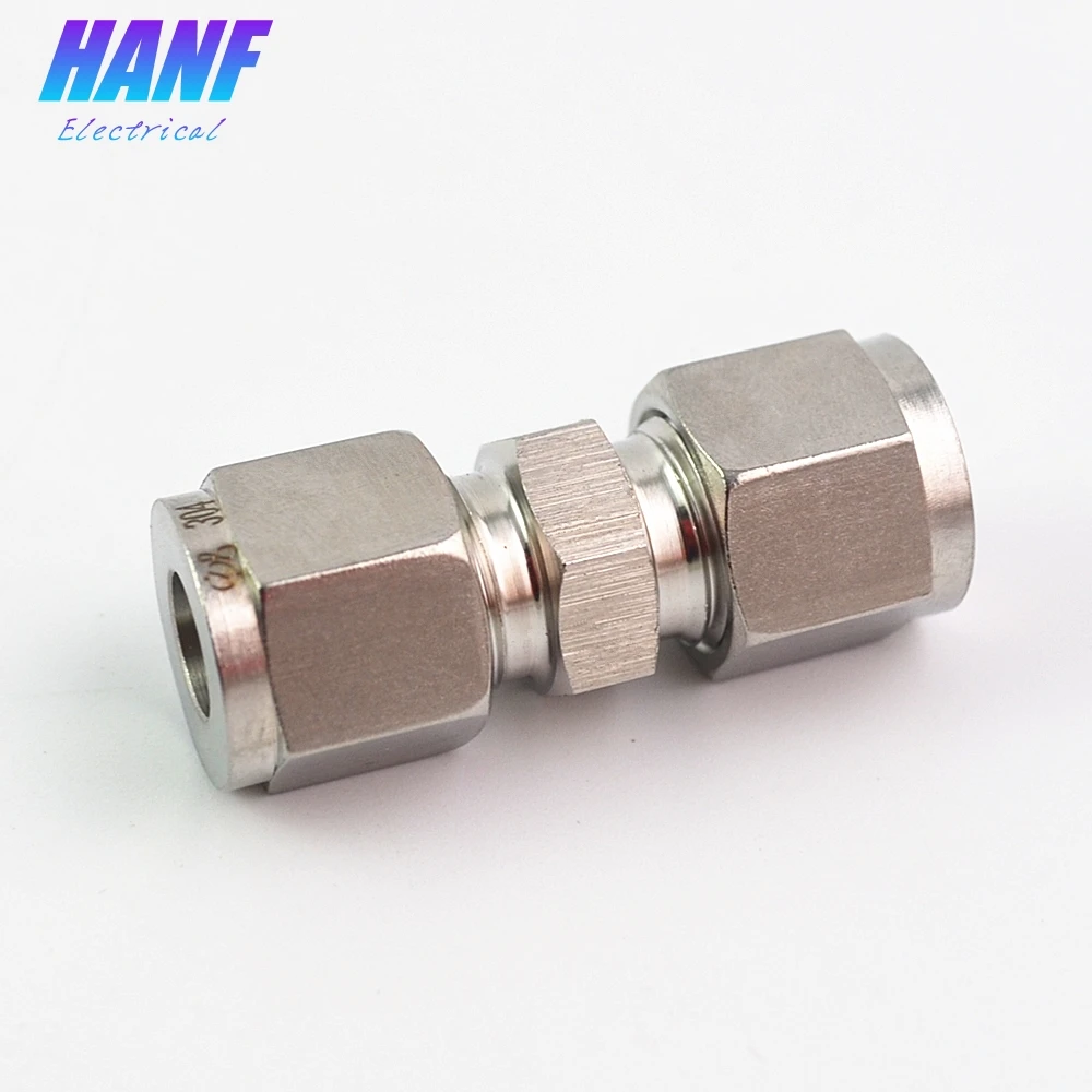 1pcs 8mm Tube OD Double Ferrule Straight Pattern Compression Fittings ...