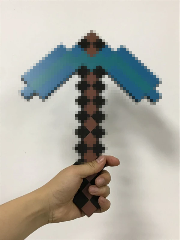 Newest design Mini Size 45cm MineCraft Blue Diamond Sword pickaxe Soft ...