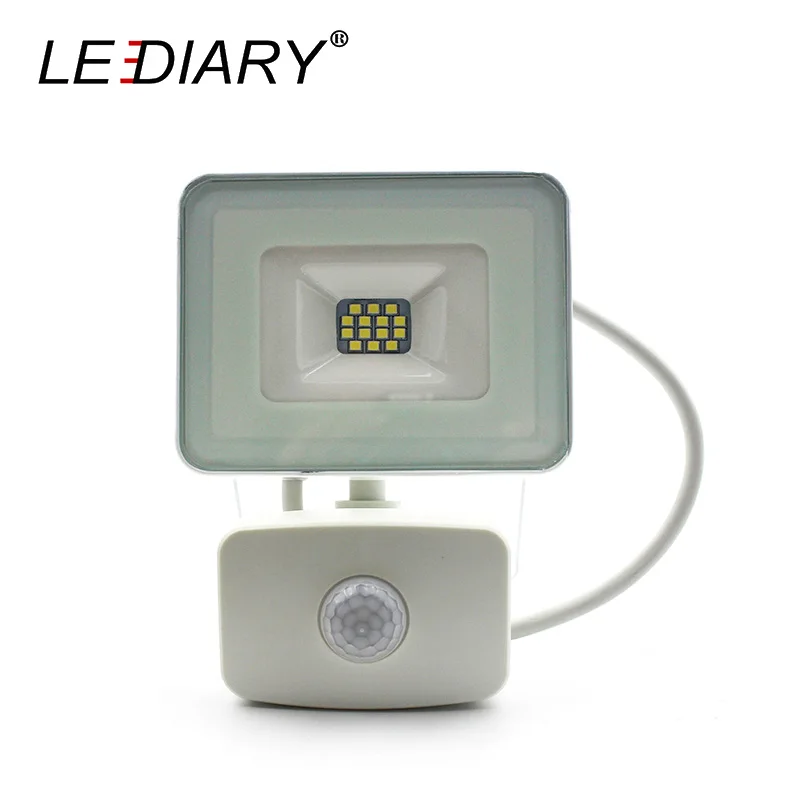 LEDIARY Infrared Induction LED Floodlight Waterproof 220V 10W Outdoor ...