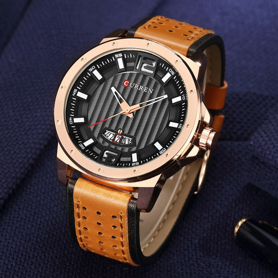 Curren Watch Quartz Mens Watch Sport Waterproof Military Army Mens ...