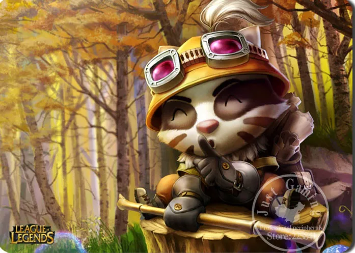 League of Legends jogo padrão anime figura Swift escoteiro Teemo Mouse ...