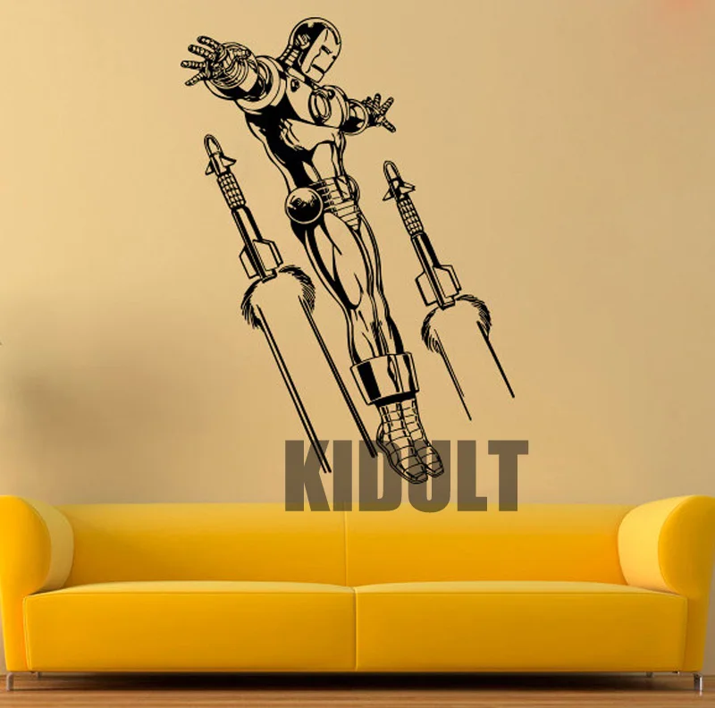 Iron Man Tony Stark Avengers Wall Decals Vinyl Stickers Affixed Indoor ...