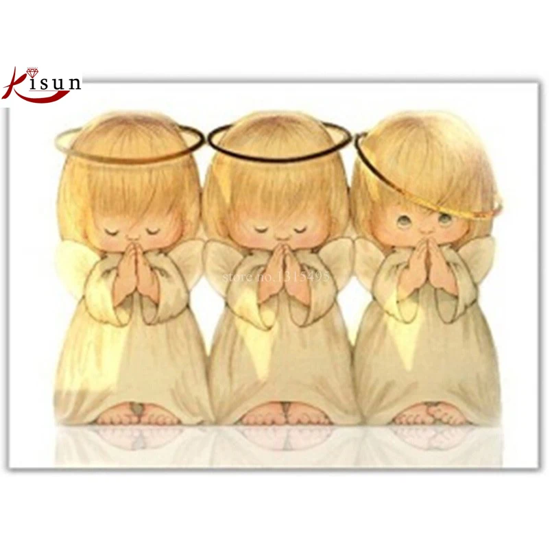 Three little angels diamond painting cross stitch 40*30cm diamond ...