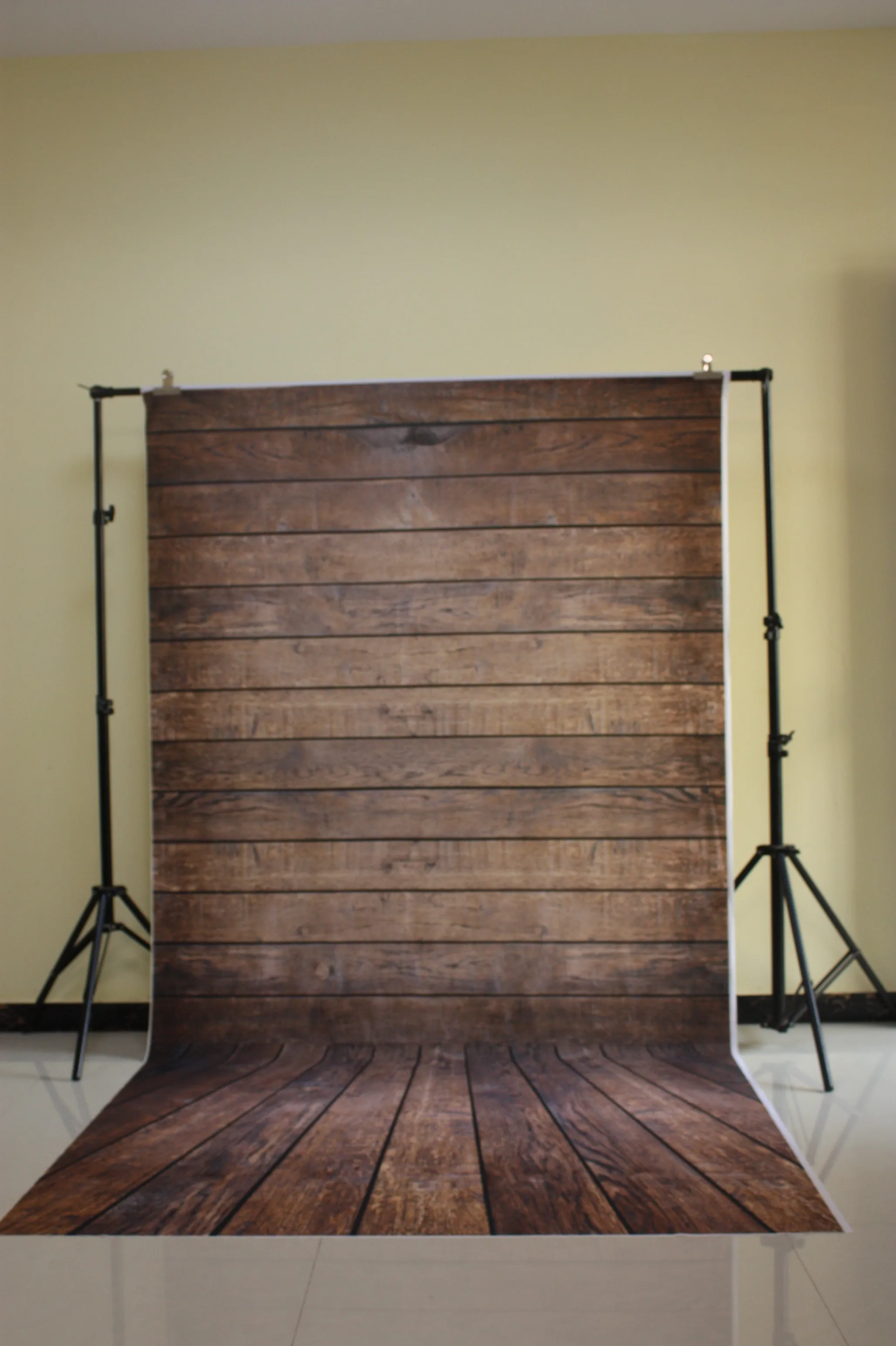 HUAYI 5x10ft Cotton Polyester Wood Floor Photography Backdrop Washable ...