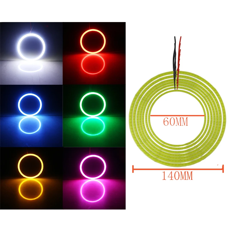 1pair(2pcs) 12V Angel Eyes 50MM 60MM 70MM 80MM 90MM 100MM 110MM 120MM ...