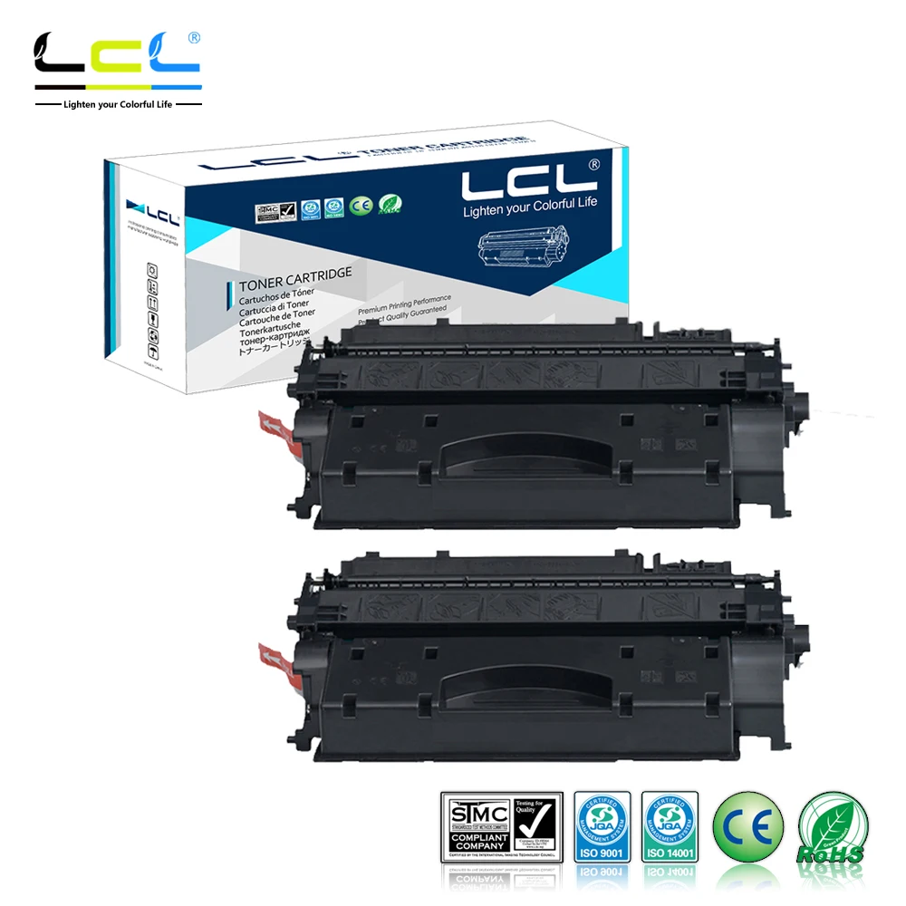 LCL 05X CE505X CE505 505X 6500 Pages (2 Pack Black) Toner Cartridge ...