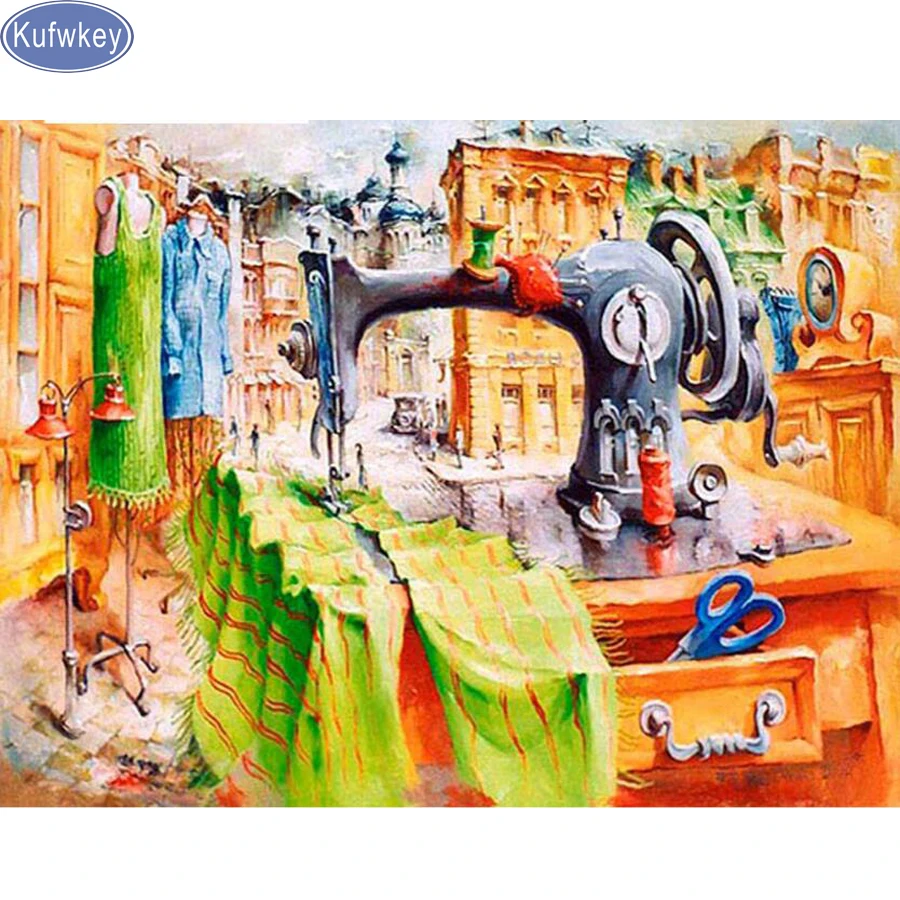 5d Diamond Painting Sewing Machine Full Diamond Embroidery Pattern ...