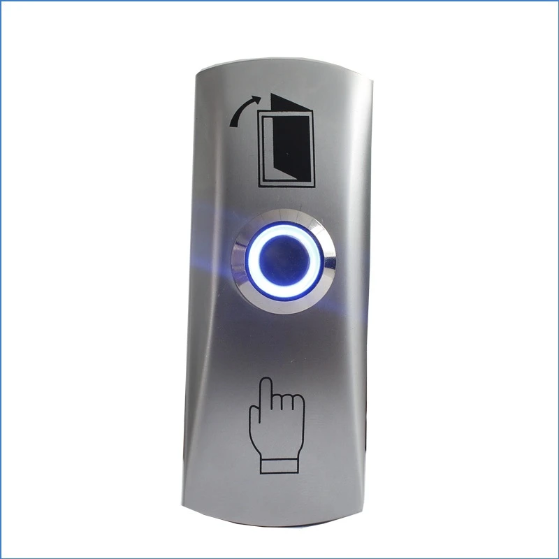 Zinc Alloy Shell Door lock Push To Exit Button NO/COM Output with Back Box for Access Control ...