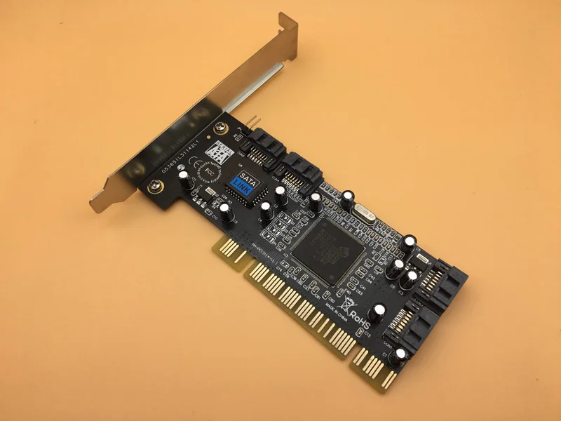 Raid Card PCI to 4 Port SATA Raid Cards Chipset for SIlicom Image 3114 ...