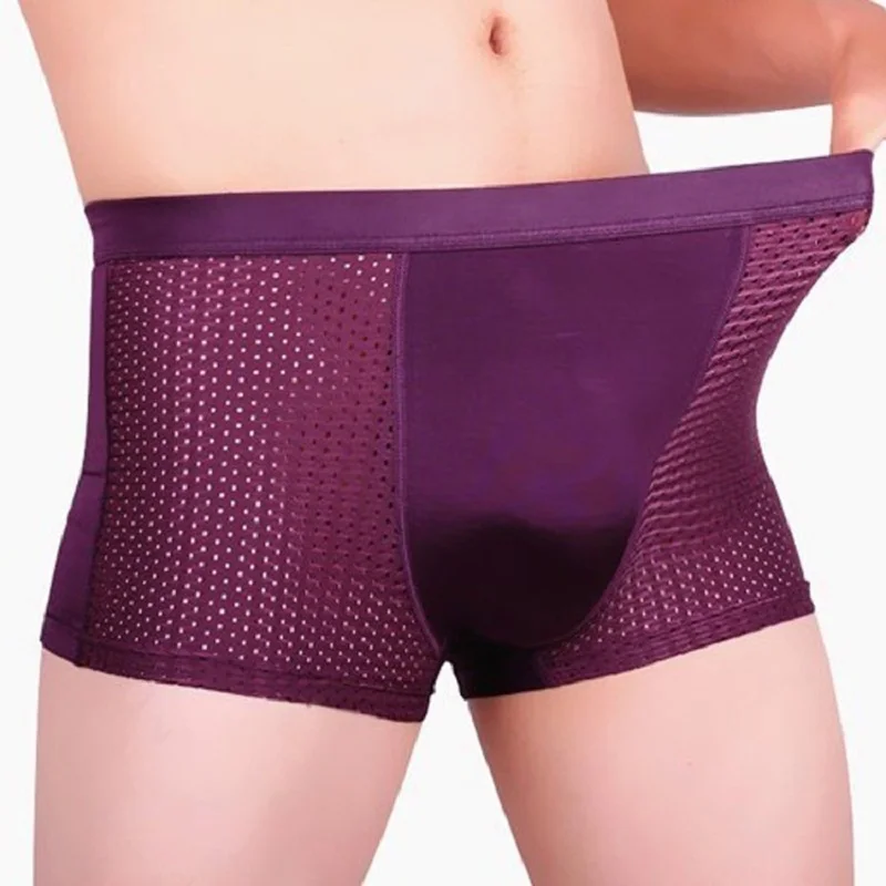 Mens Boxer Shorts Breathable Mesh Four Corner Men Boxers Underwear