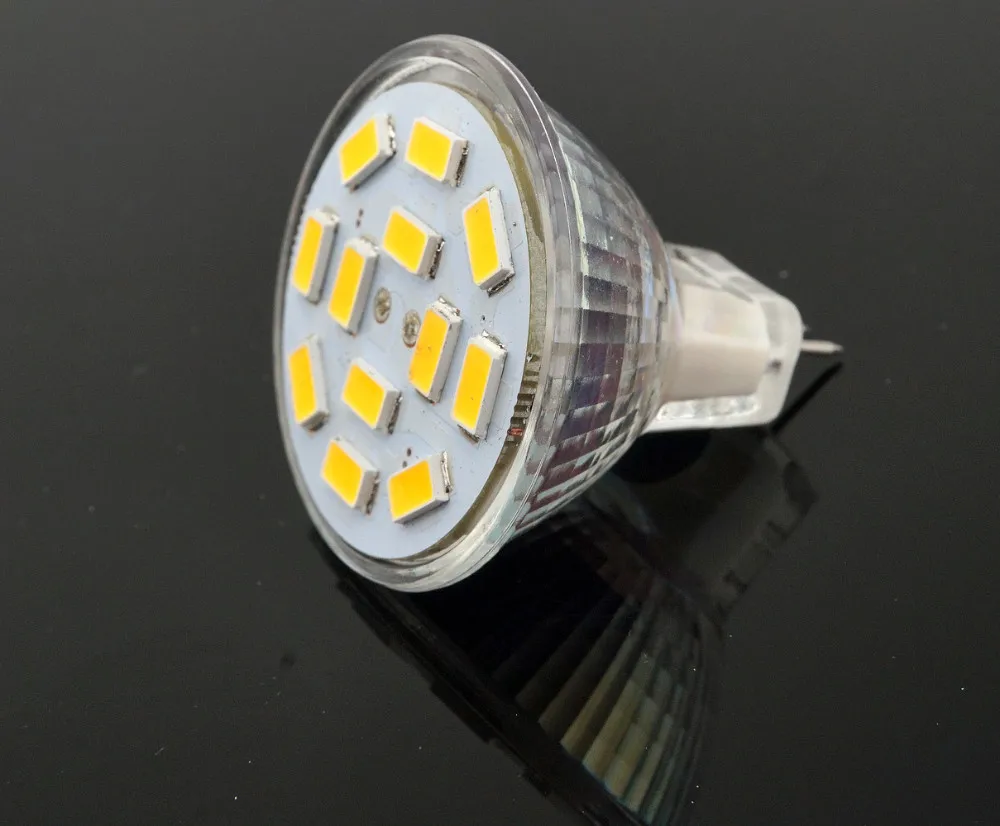 2-Packs 2W MR11 GU4 LED Bulb 12 Volt 20W Halogen Replacement 120 Degrees MR11 G4/GU4.0 LED Spot ...