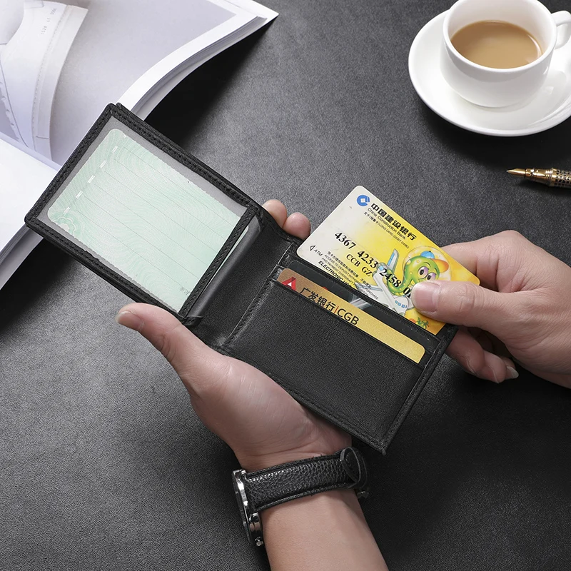 Wmnuo-License-Cover-Layer-Leather-Certificate-Card-Bag-Woven-Leather ...