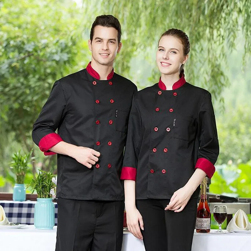Roupas de chef h2053, macacão de mangas compridas para mulheres e ...