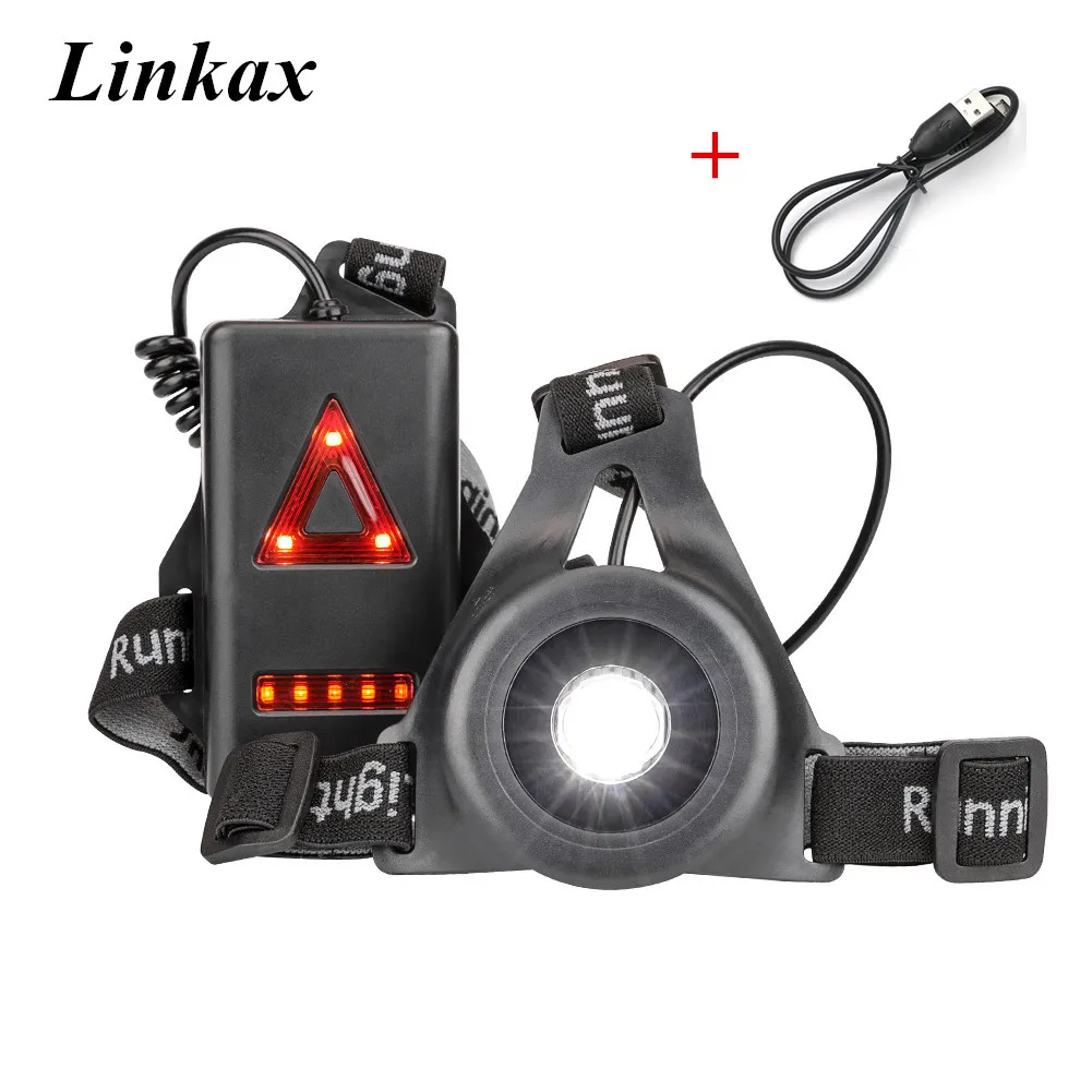 8 * LED rojos + LED blancos resistentes al agua, linterna de pecho, luz ...