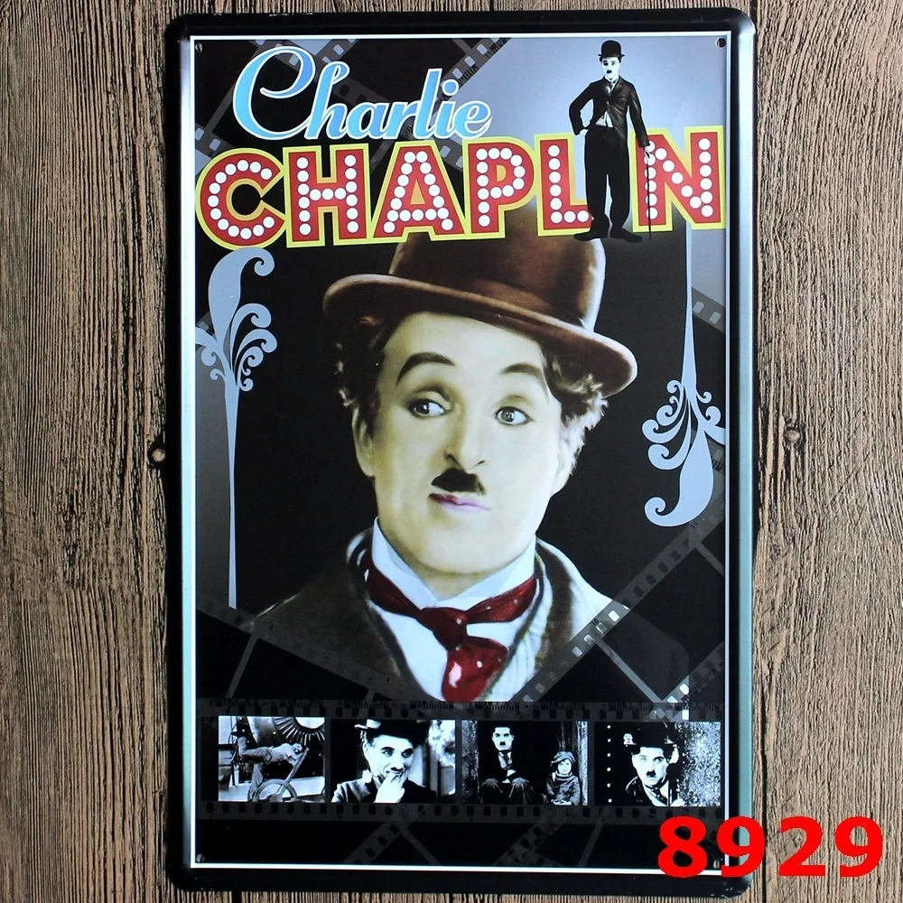 20X30cm Famous Movie Star Charlie Chaplin Painting Vintage Home Decor ...