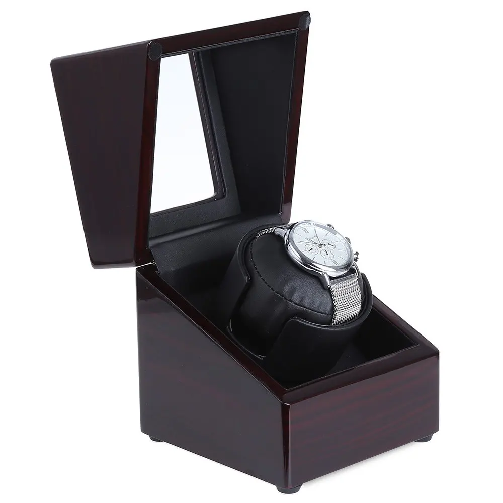 2017 New Luxury Rotary Automatic Rotating Wooden Watch Winder Display ...