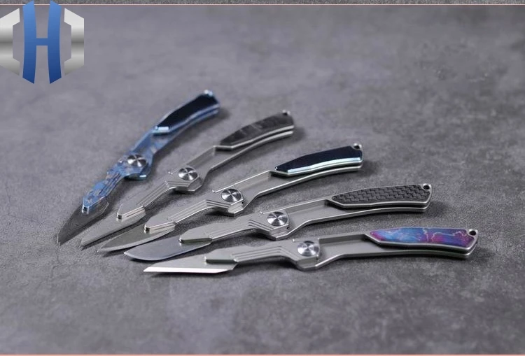 Folding Scalpel Knife - Titanium Body in Various Colors with ...