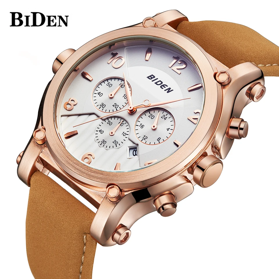 Top Brand Luxury Famous Wristwatch BIDEN Quartz Watch Men Watches Sport ...