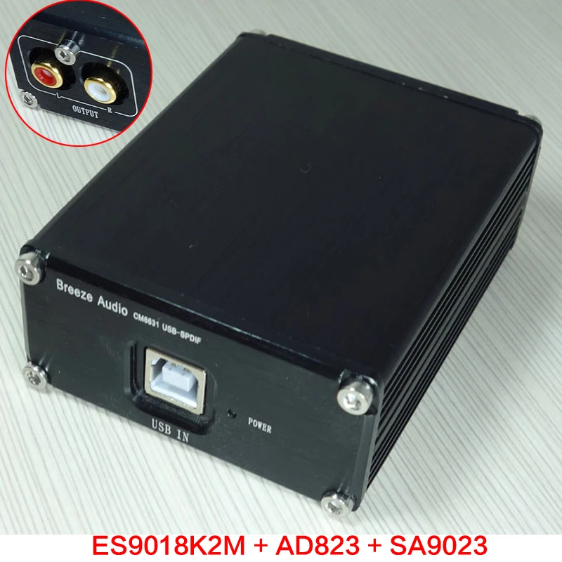 New Breeze Audio ESS ES9018K2M + AD823 + SA9023 USB DAC Decoder ...