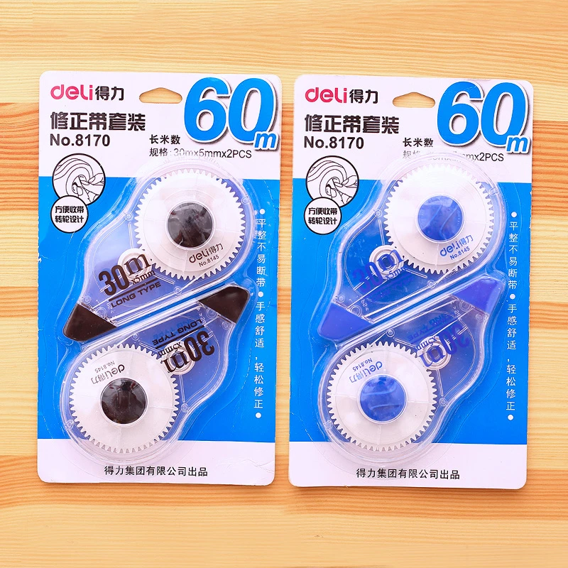 60M Super Long Correction Tape White Modify Sticky Belt Correct Written ...