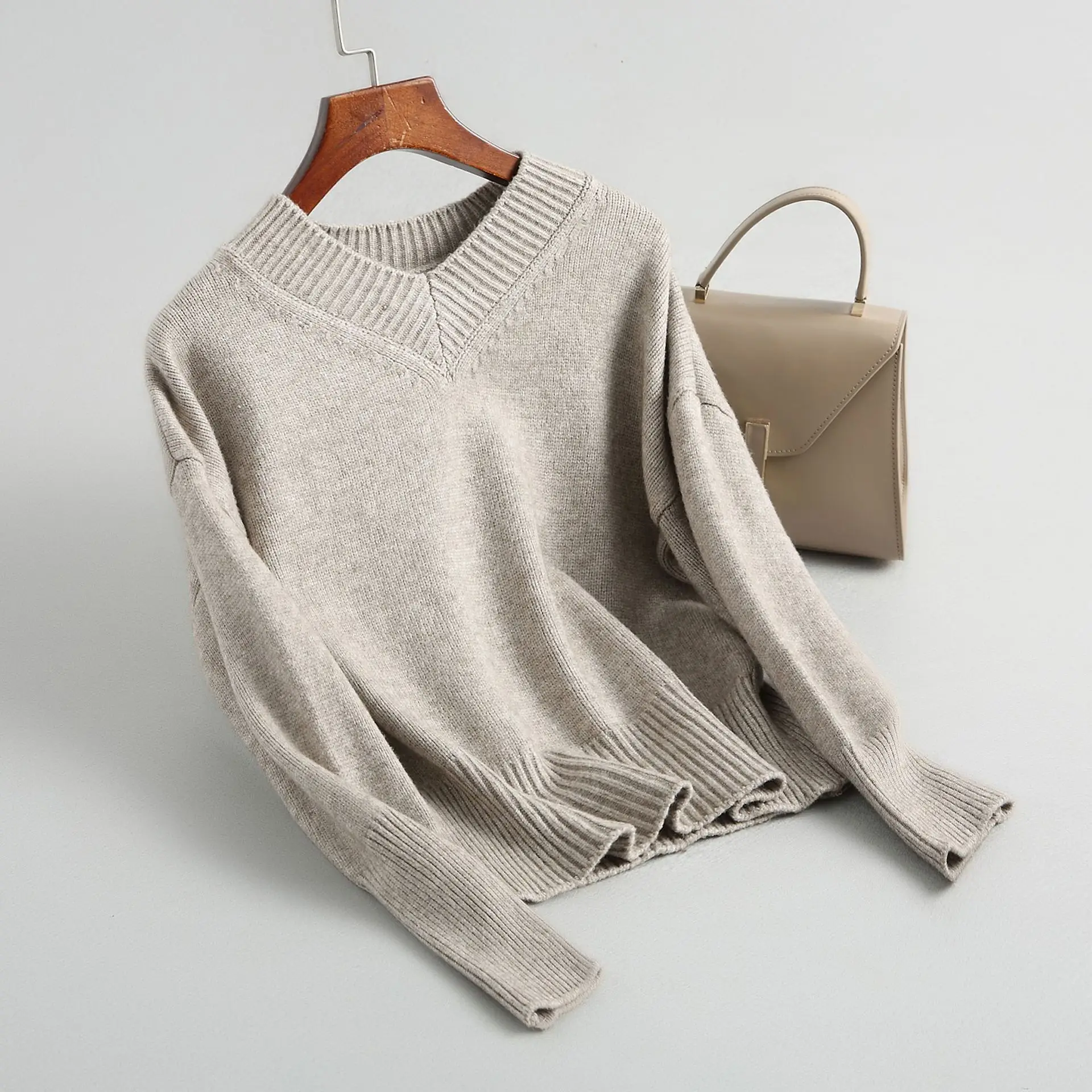 INNASOFAN sweater Female Autumn winter warm sweater in solid color Euro ...