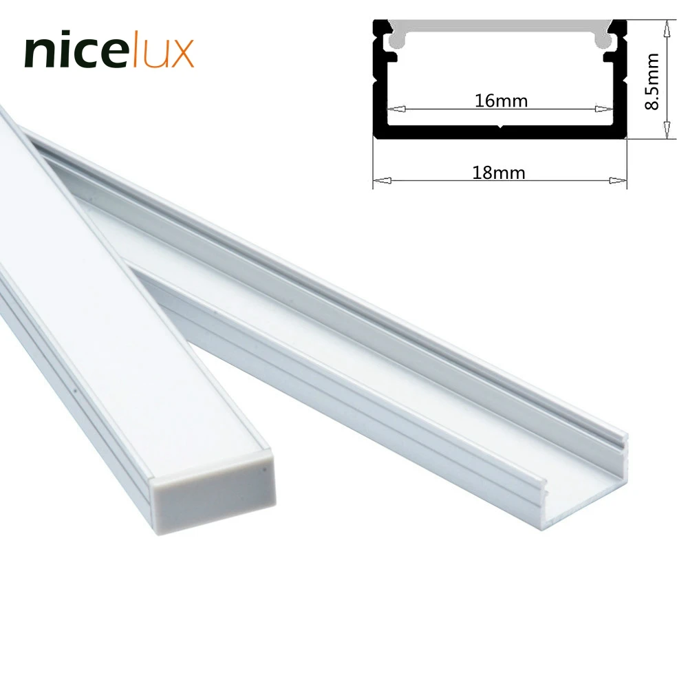 Recessed Led Channel 10-Pack LED Strip Aluminum Channel Diffuser - 3 ...
