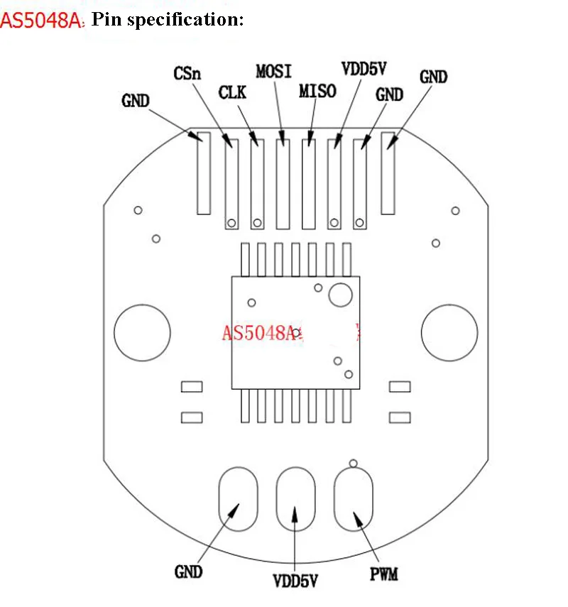 AS5048a Магнитный энкодер с PWM/SPI порт для 3-осевой бесщеточный ...